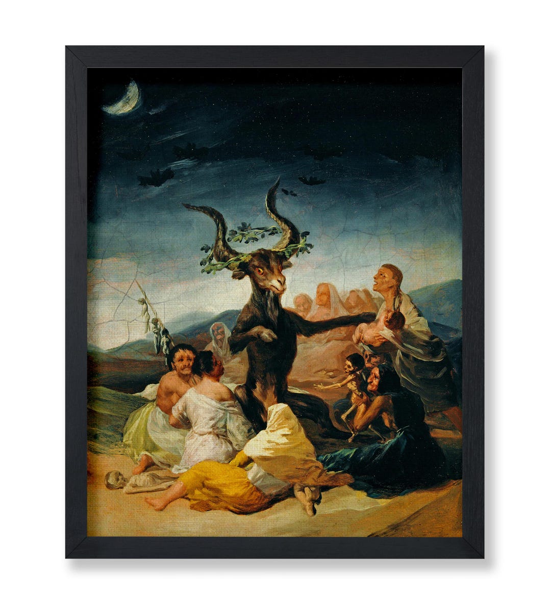 Vintage Goya Occult Print - Unframed Gothic Witches Sabbath Art - Ideal ...