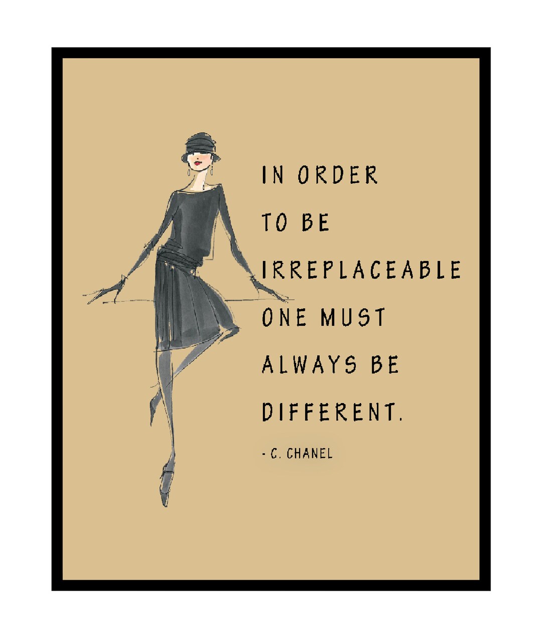 One Must Always Be Different Poster Fashion Print Motivational Art ...