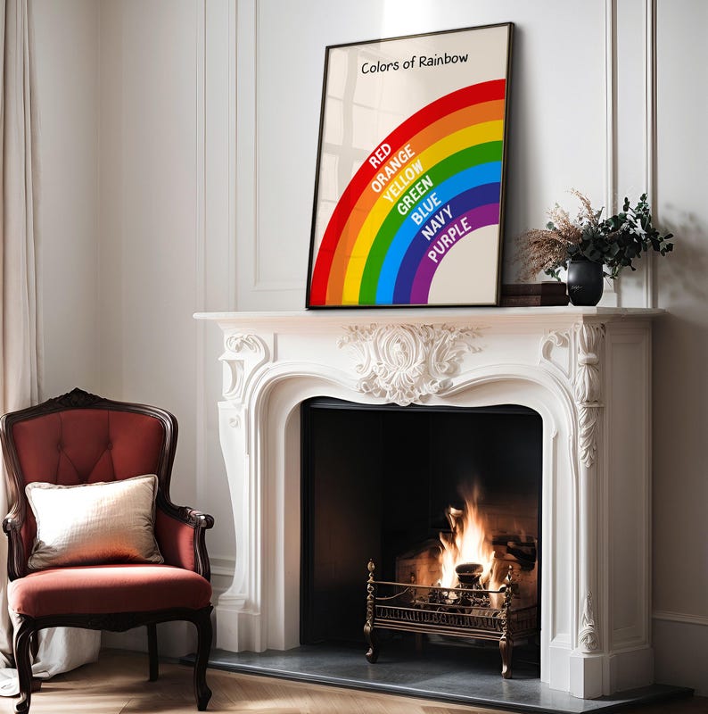 Rainbow Colors Art Print: Educational Classroom Decor - Etsy