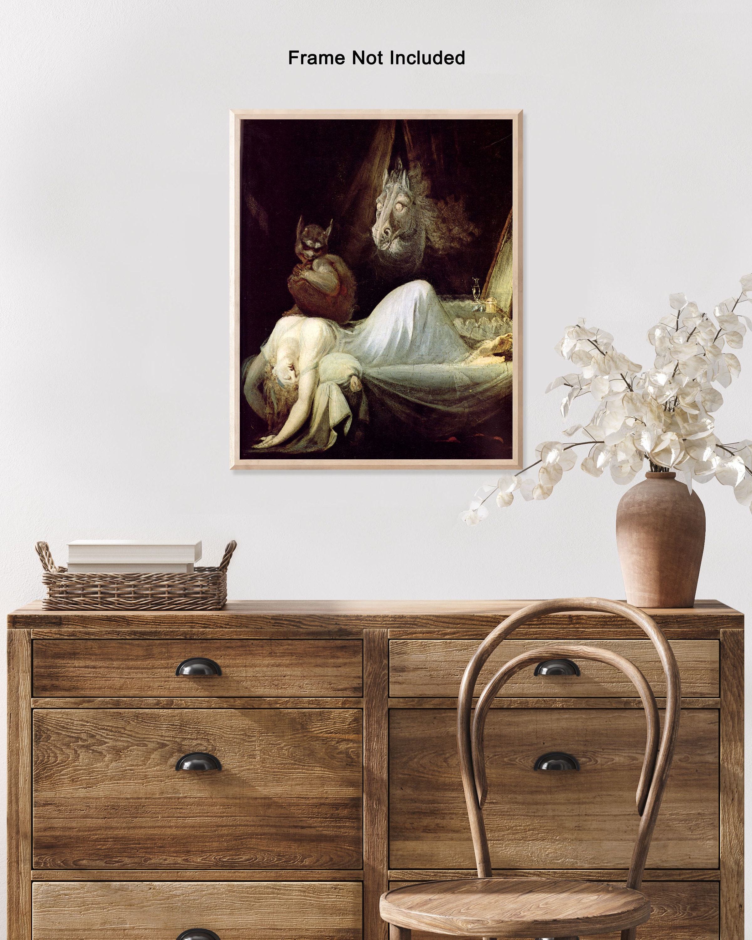 Vintage the Nightmare Painting Poster Retro Victorian Print Halloween ...