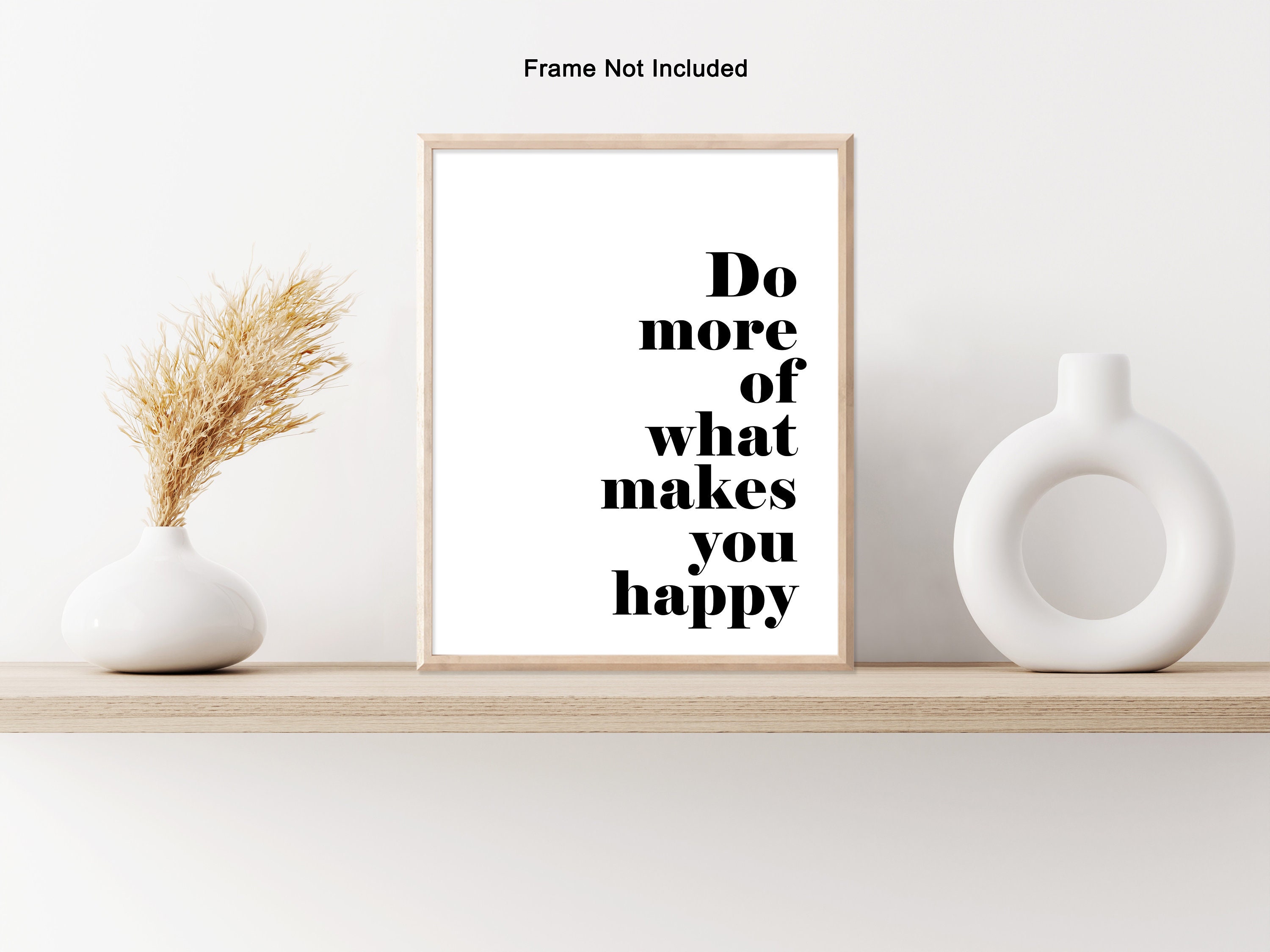 Happy Poster Motivational Print Positive Quotes Minimal Art Men and ...