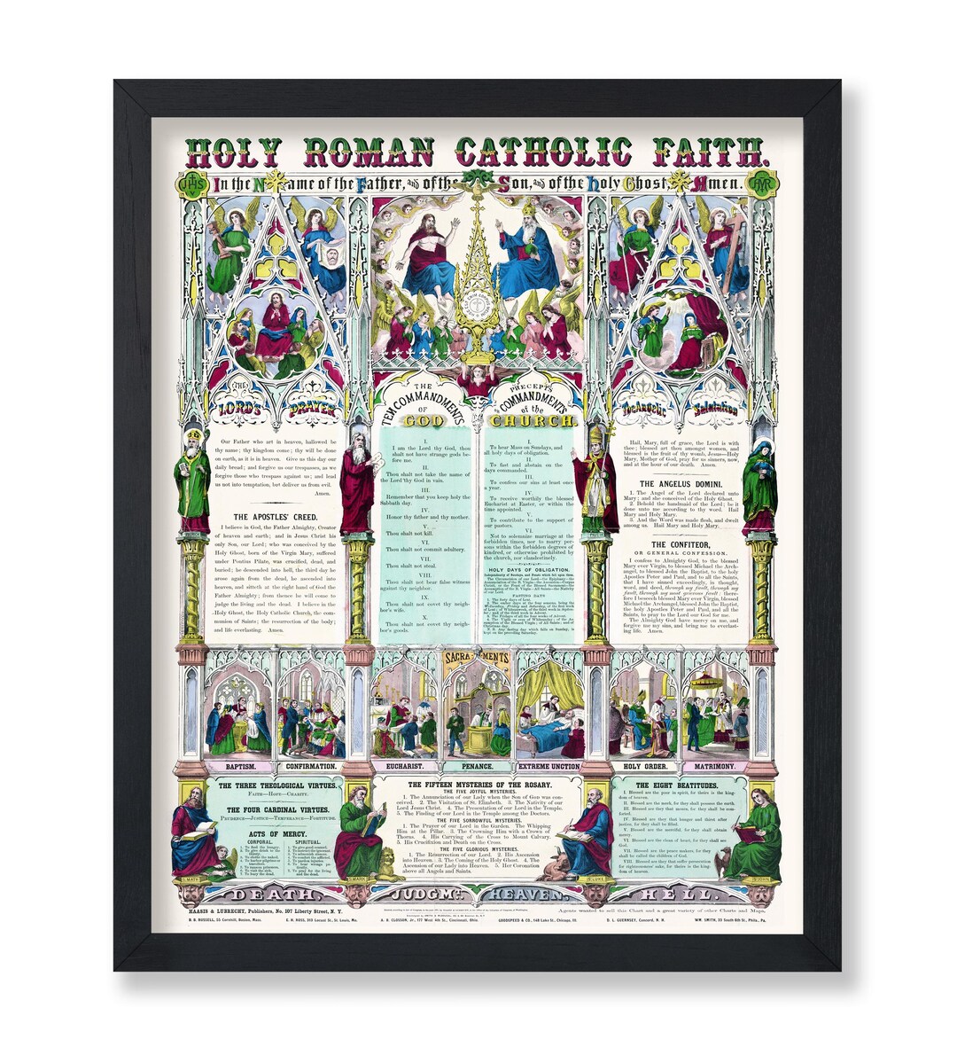 Ten Commandments Poster: Roman Catholic Biblical Art Print - Etsy