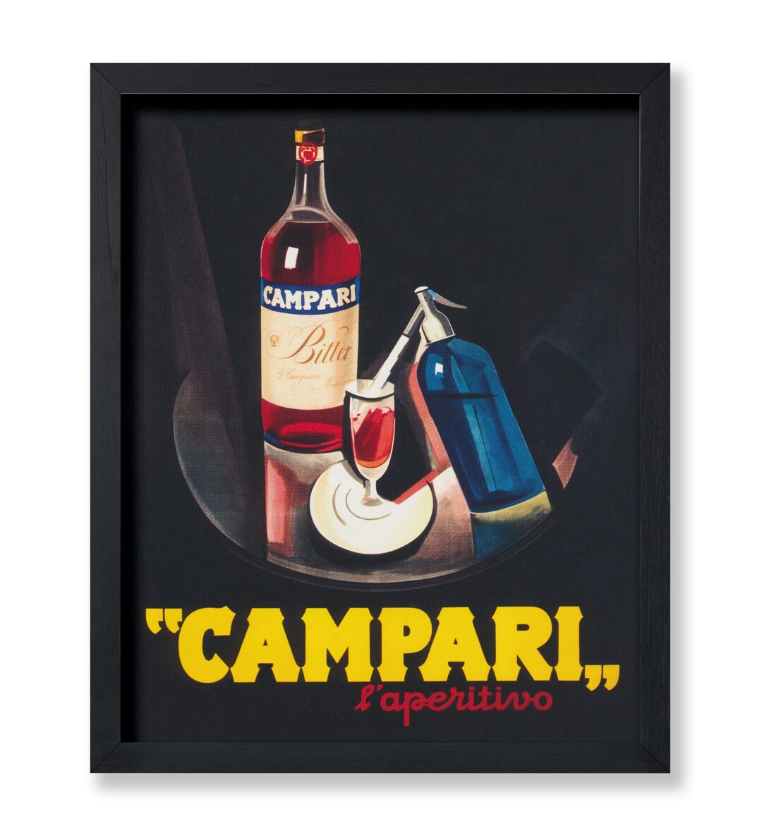 Campari Poster Bitter Campari Print Alcohol Art Italian Cocktail Drink ...