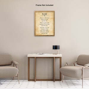 Rumi Poster Rumi Poem Print Motivational Quote Art Finding Your Passion ...