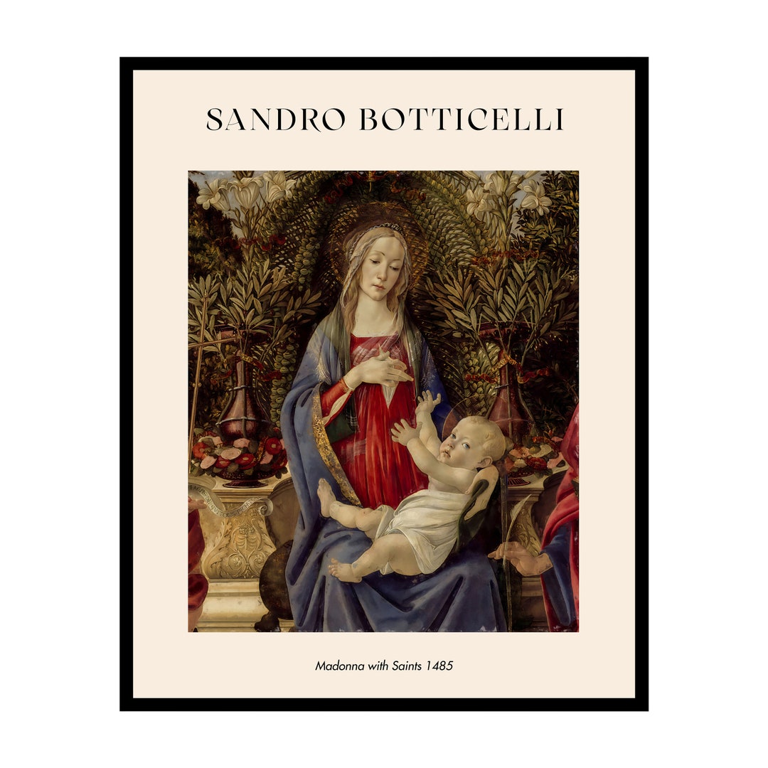 Sandro Botticelli Poster Madonna With Saints Print Renaissance Art ...