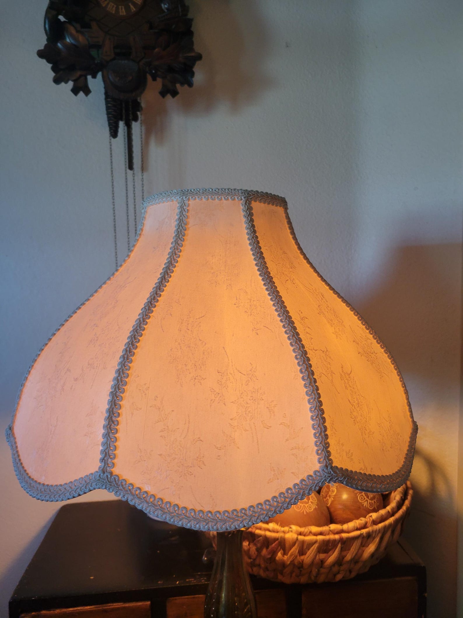 Free Shipping Vintage Cream Lamp Shades W/o Fringe - Etsy
