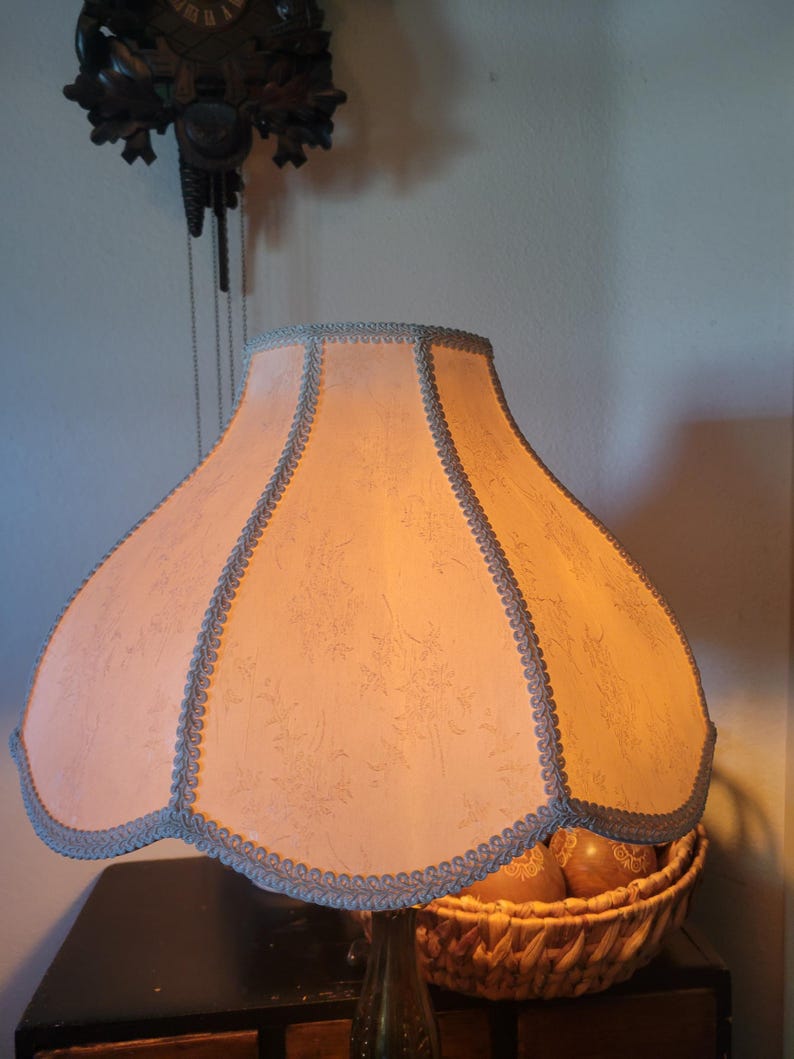 Free Shipping Vintage Cream Lamp Shades W/o Fringe - Etsy