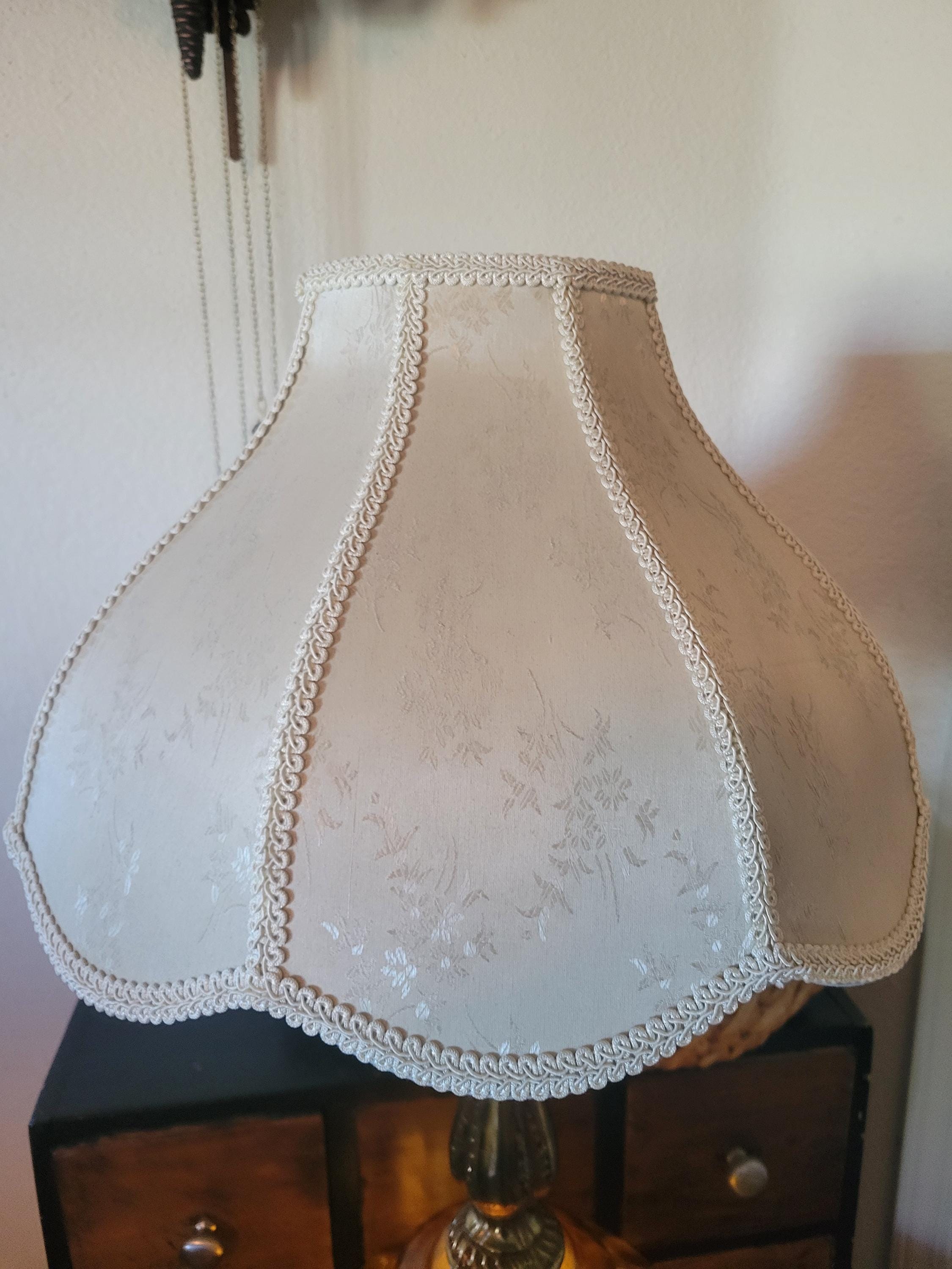 Free Shipping Vintage Cream Lamp Shades W/o Fringe - Etsy