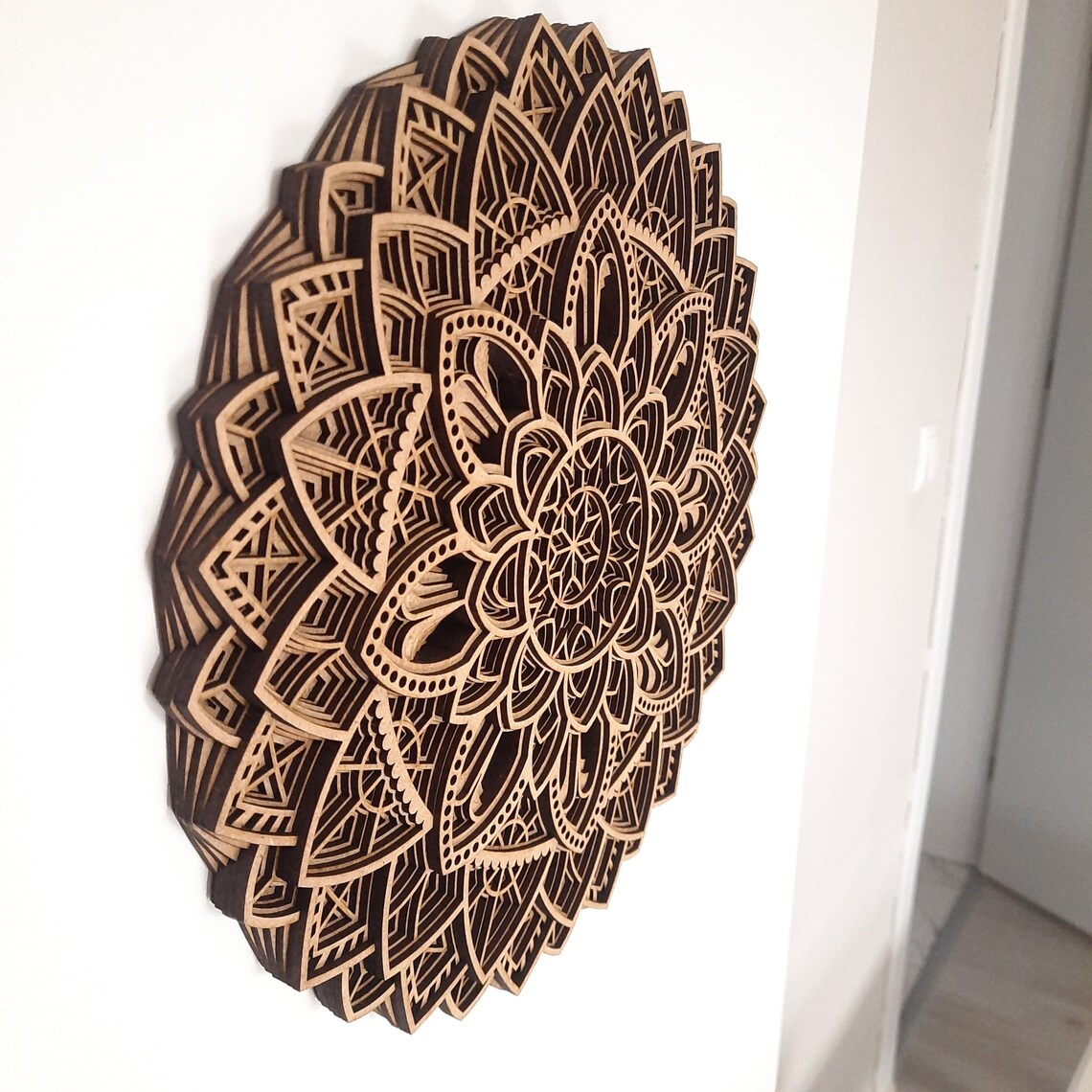 Wooden 8-layer Mandala Chart Laser Cut With MDF Board Add Depth to the ...