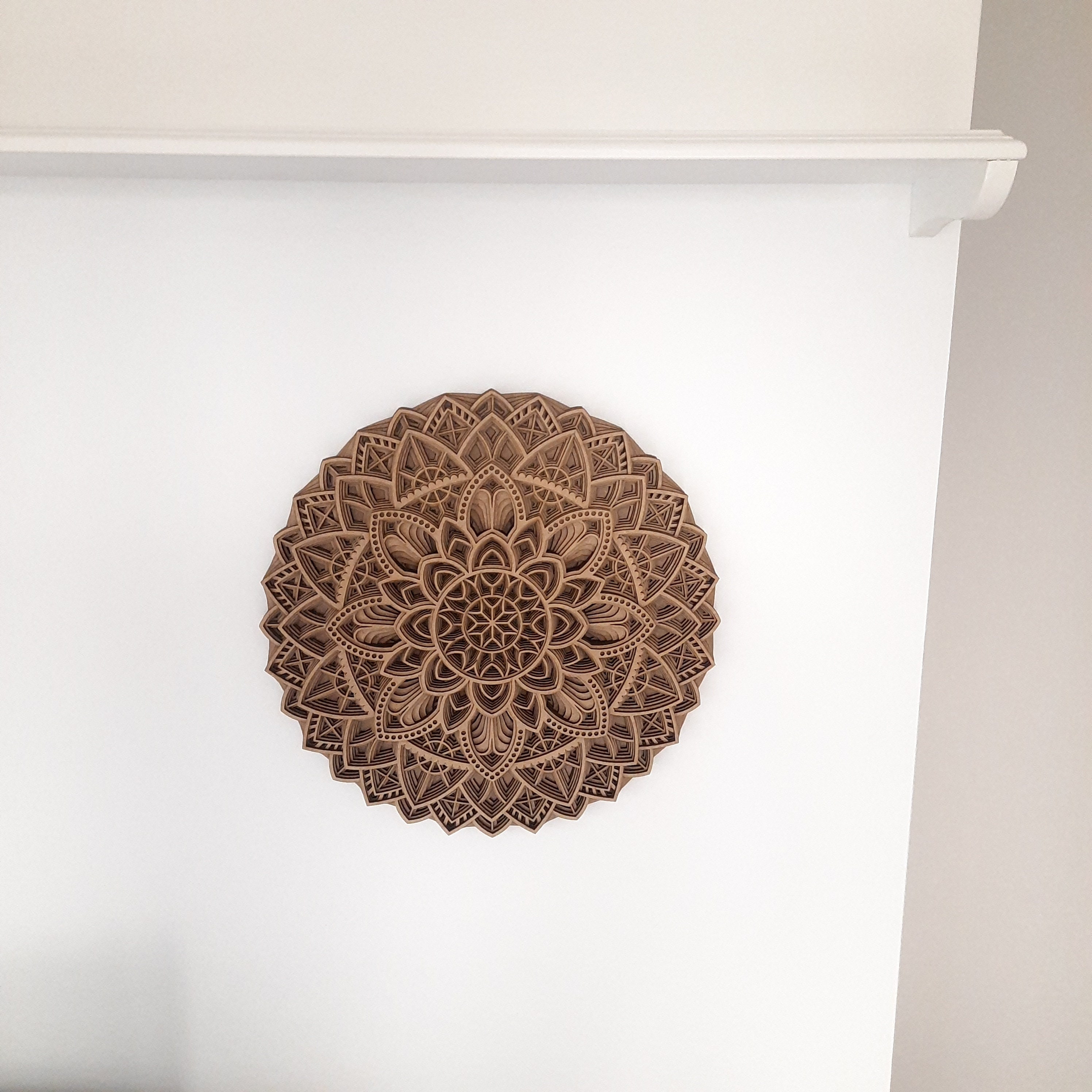 Wooden 8-layer Mandala Chart Laser Cut With MDF Board Add Depth to the ...