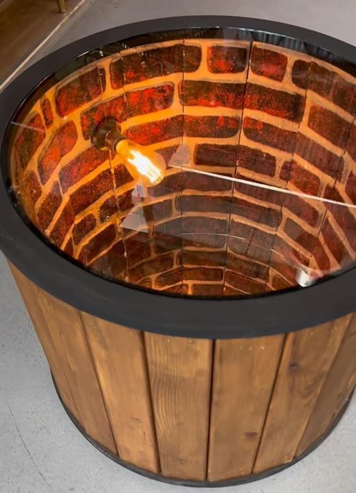 Infinity Mirror Table, Wooden Infinity Mirrored Coffee Table, Unique ...