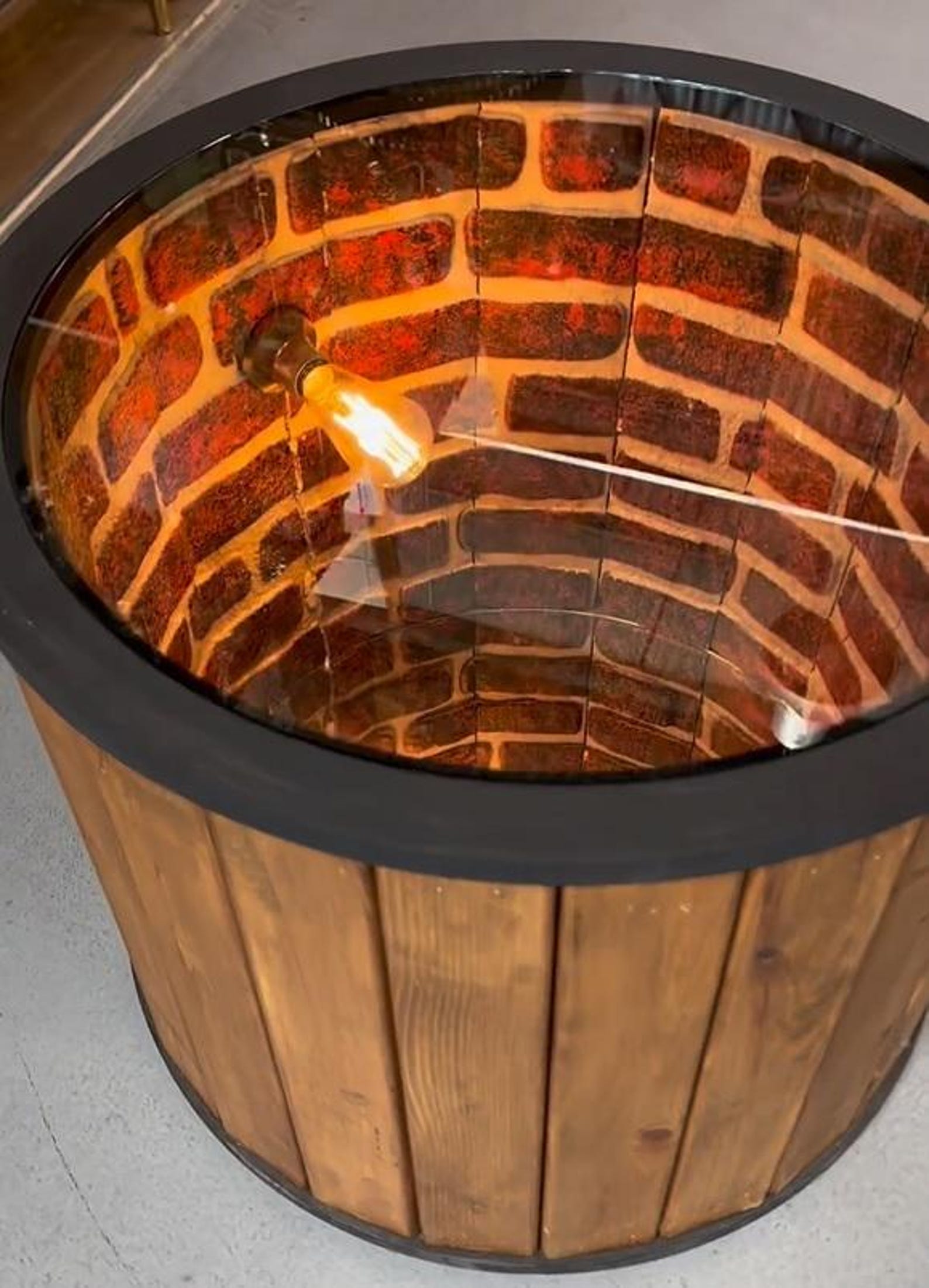 Infinity Mirror Table, Wooden Infinity Mirrored Coffee Table, Unique ...