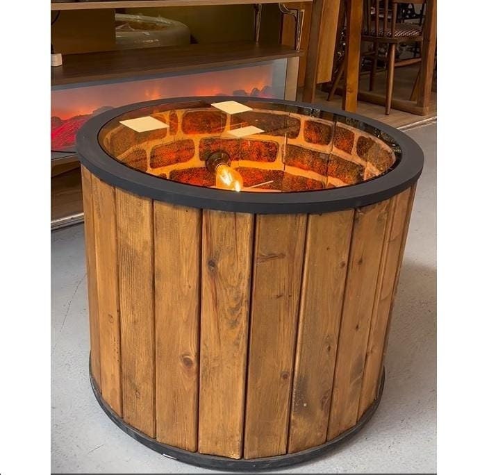 Infinity Mirror Table, Wooden Infinity Mirrored Coffee Table, Unique ...