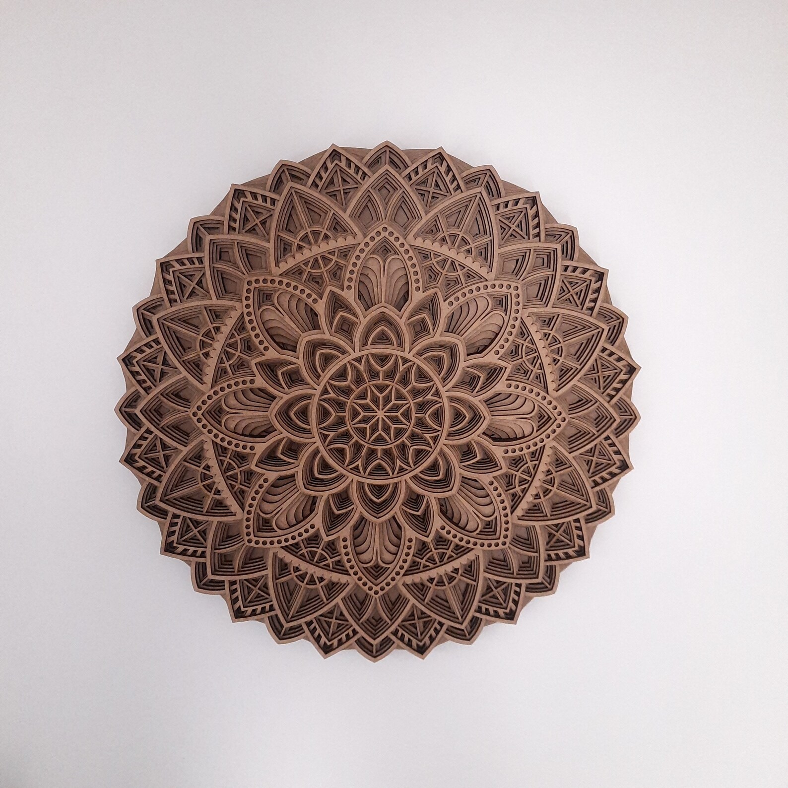 Wooden 8-layer Mandala Chart Laser Cut With MDF Board Add Depth to the ...