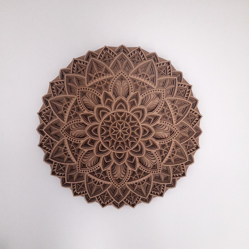 Wooden 8-layer Mandala Chart Laser Cut With MDF Board Add Depth to the ...