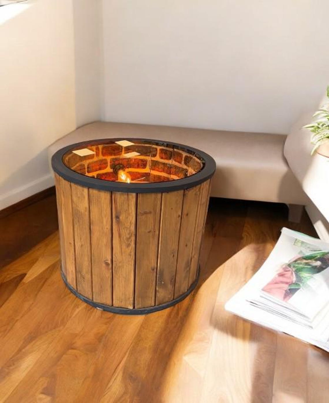 Infinity Mirror Table, Wooden Infinity Mirrored Coffee Table, Unique ...