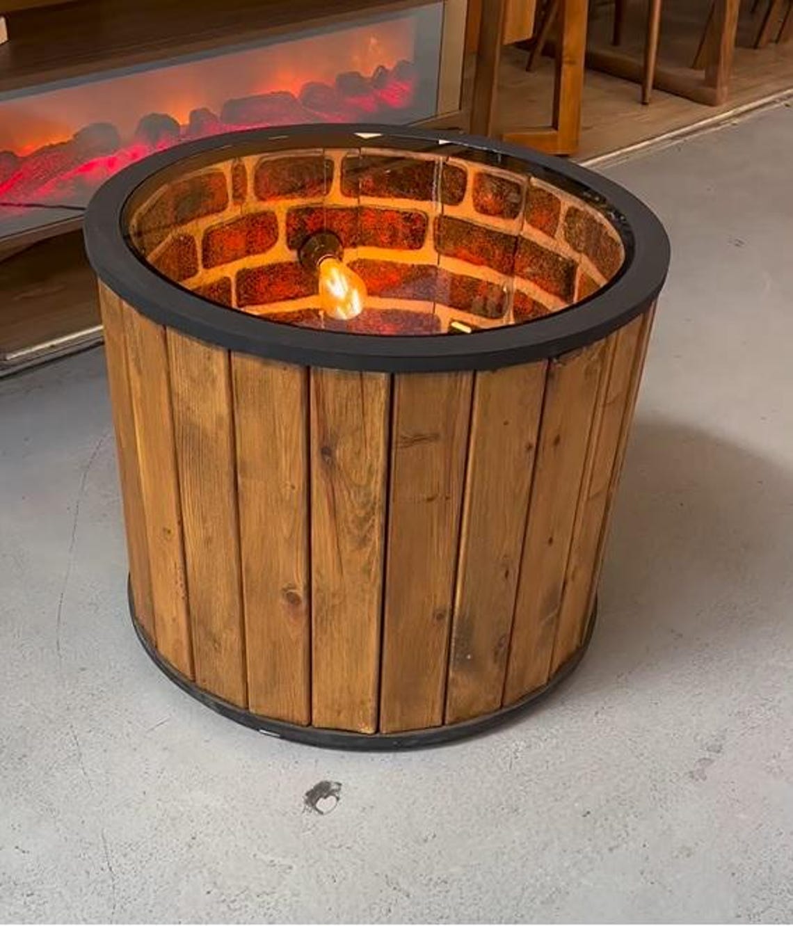 Infinity Mirror Table, Wooden Infinity Mirrored Coffee Table, Unique ...