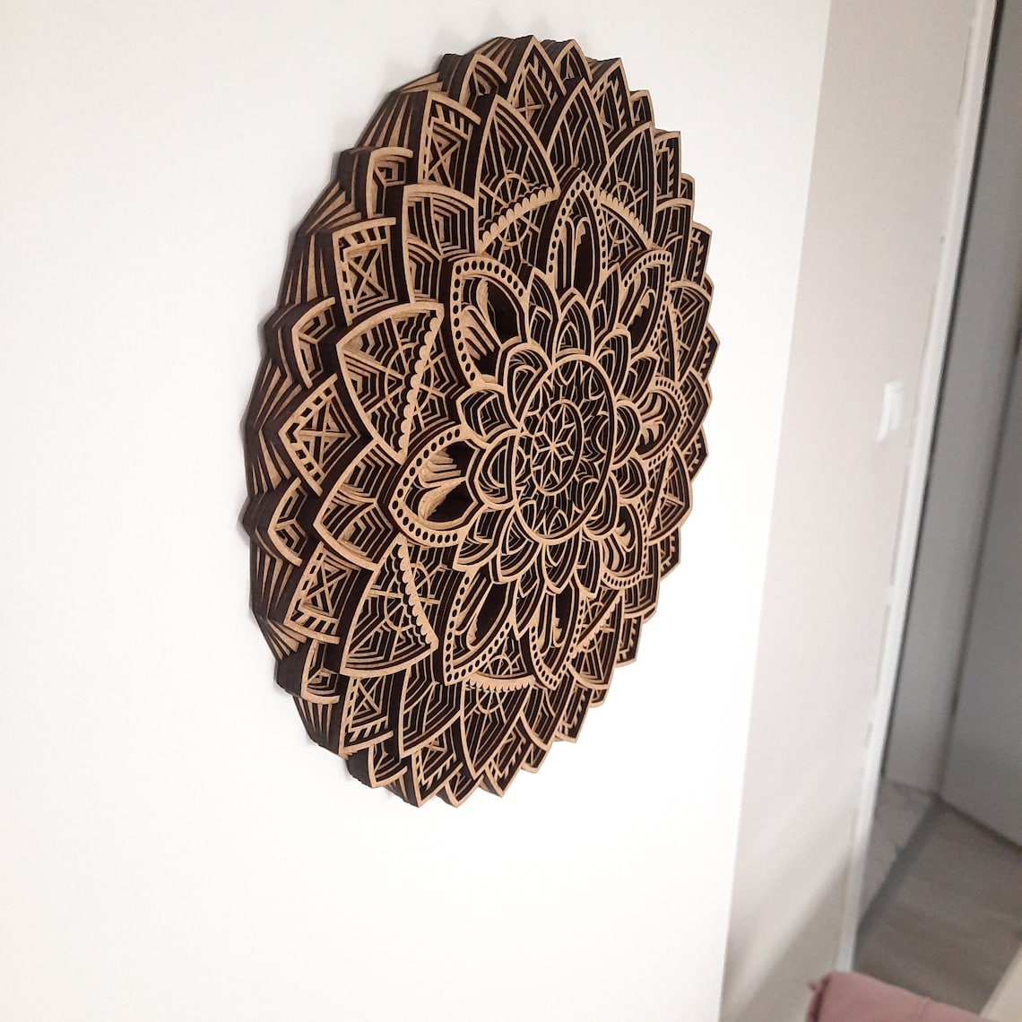 Wooden 8-layer Mandala Chart Laser Cut With MDF Board Add Depth to the ...