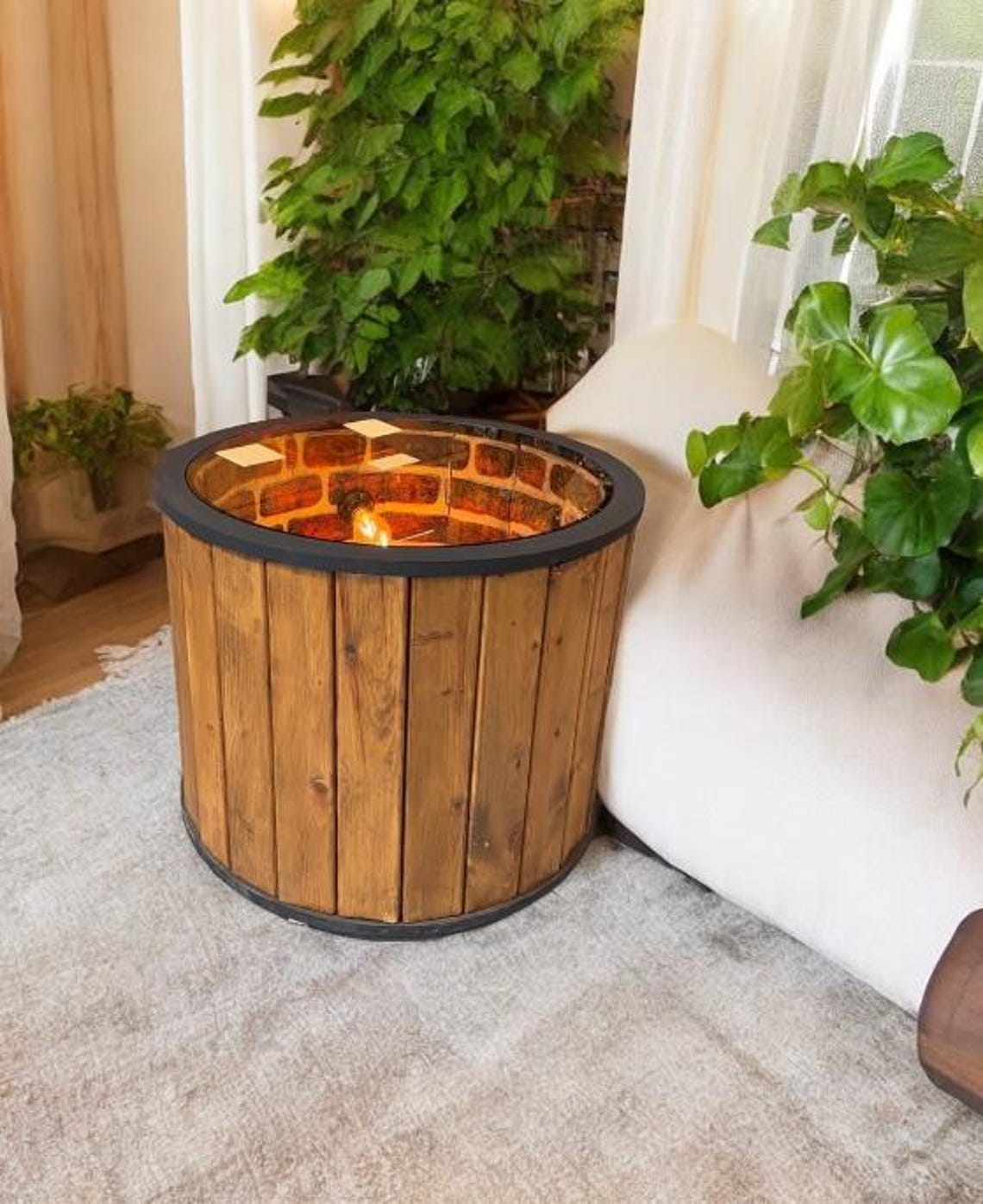 Infinity Mirror Table, Wooden Infinity Mirrored Coffee Table, Unique ...