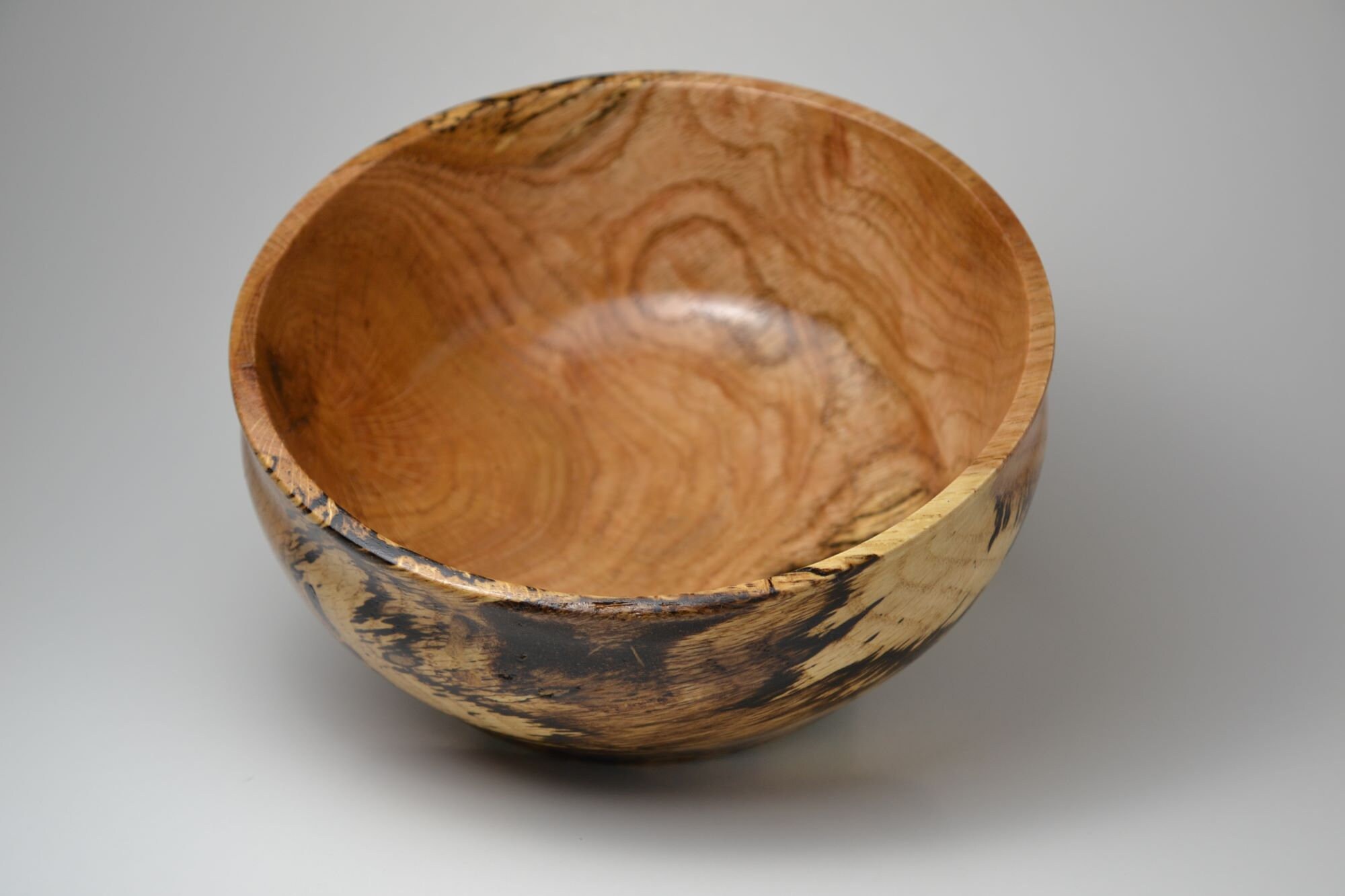 Hand Turned Spalted Red Oak Bowl. - Etsy
