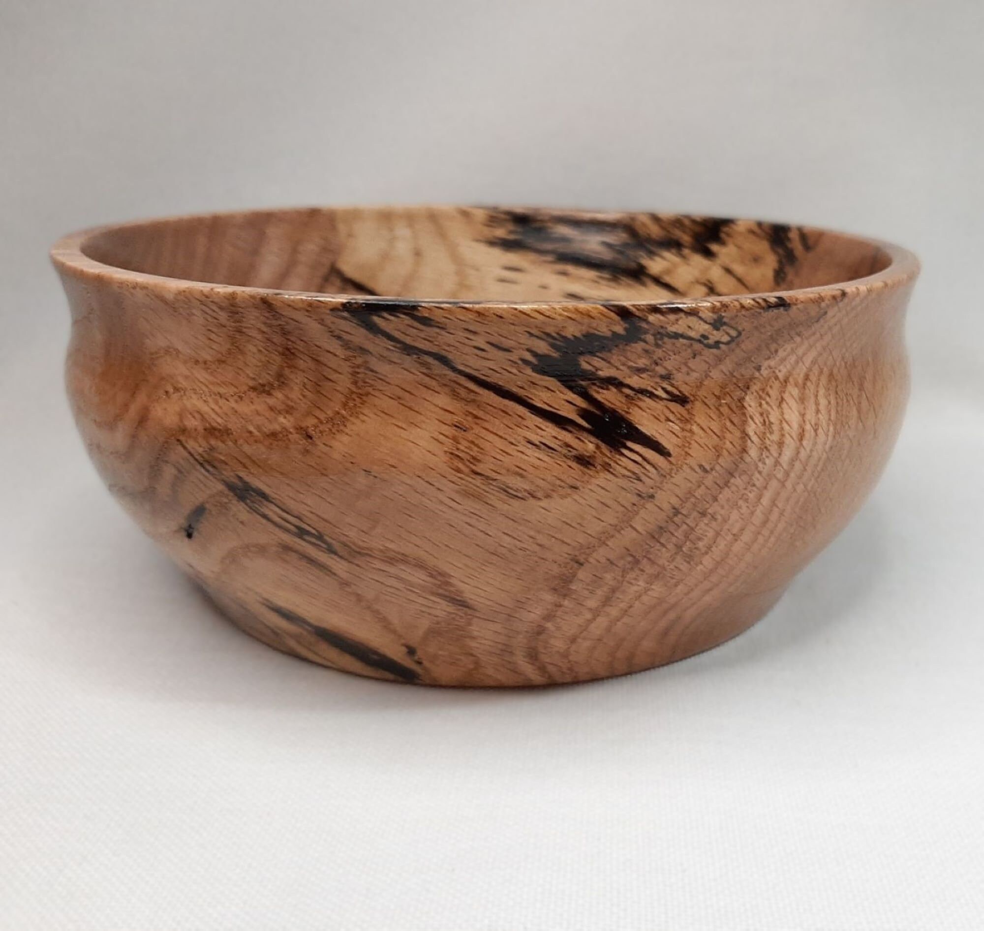 Hand Turned Spalted Red Oak Bowl. - Etsy