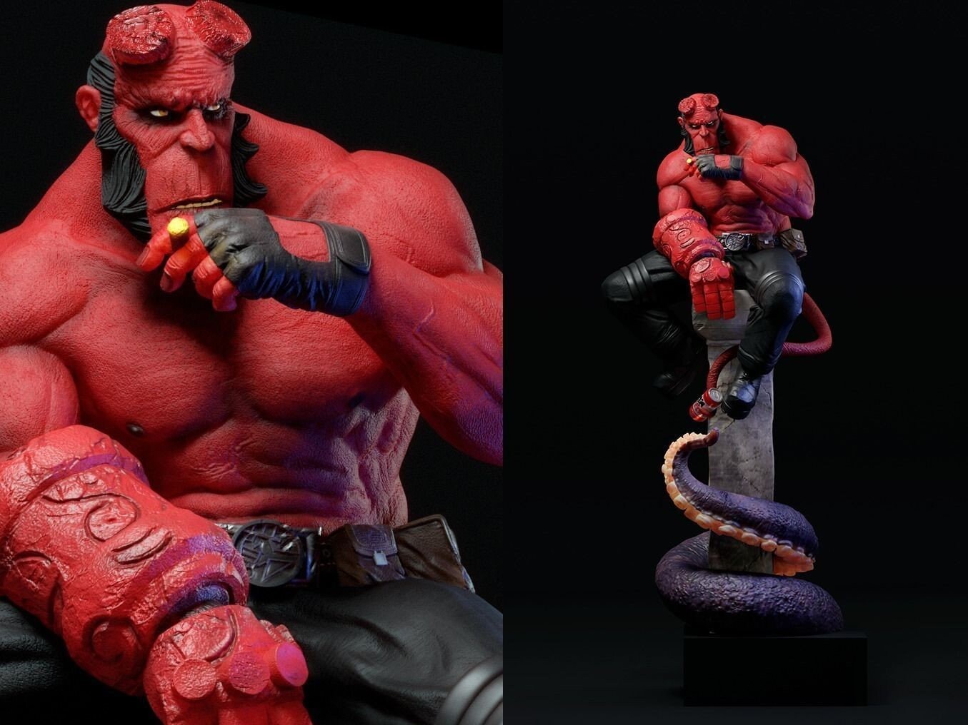 Modelo de figura Hellboy para impresoras 3D, servicio de impresión 3D ...