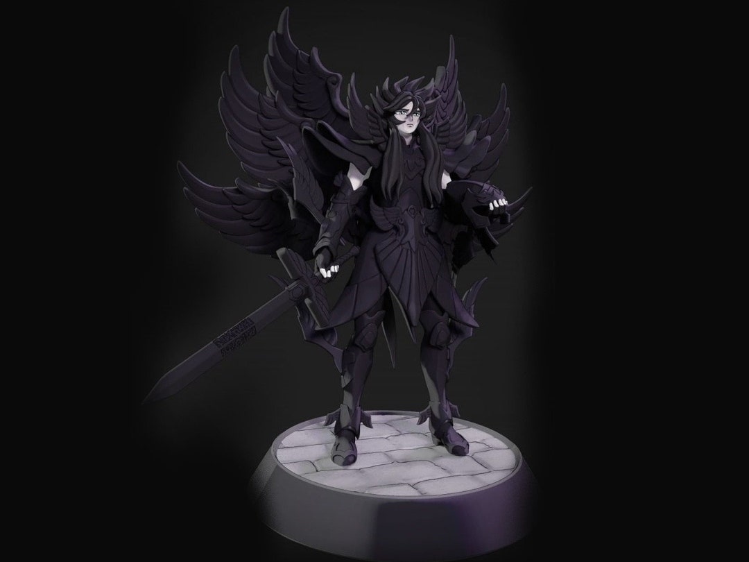 Dark Angel Figure Model for 3D Printers 3D Printing Service - Etsy