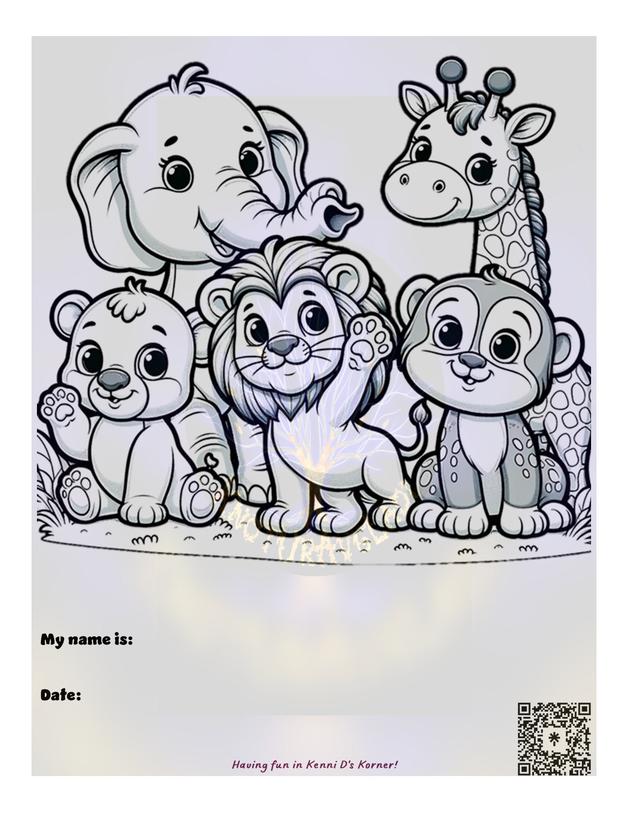 Adorable Baby Animals Coloring Sheets Playful and Cute Designs for ...