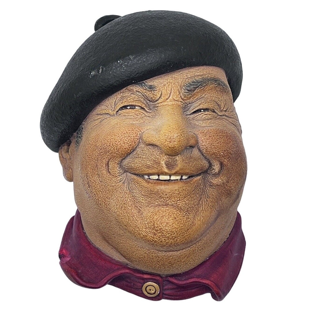 Vintage Bossons Pierre Chalkware Head 1971 Made in England Repainted ...