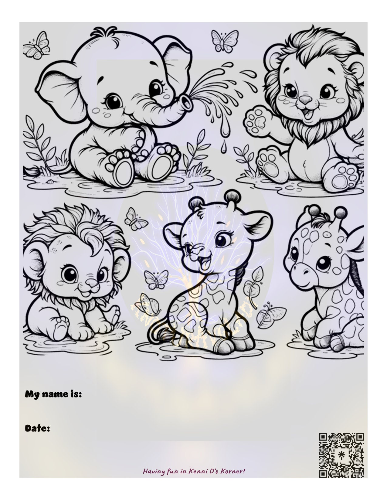 Adorable Baby Animals Coloring Sheets - Playful and Cute Designs for ...