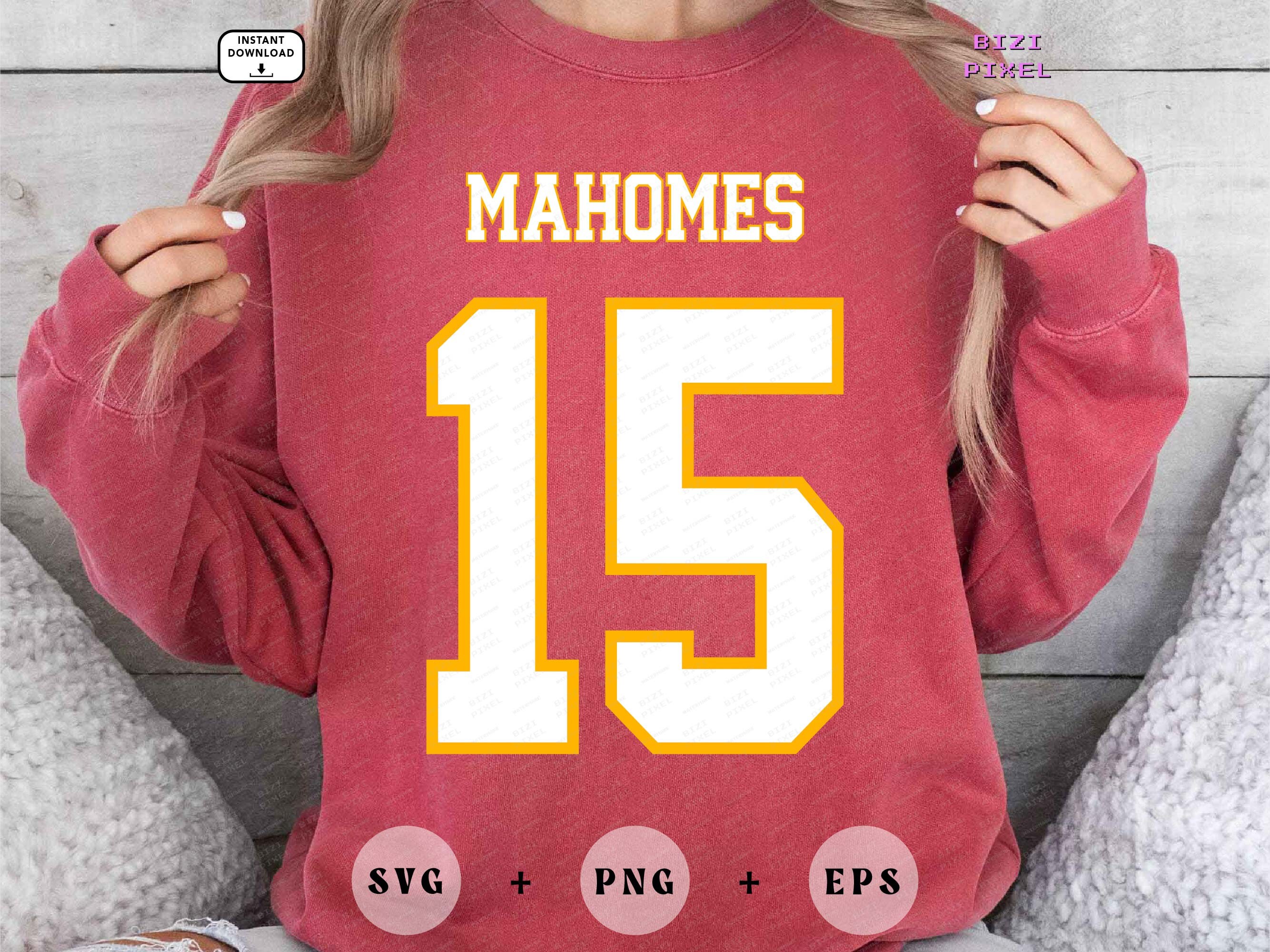 Mahomes 15 Svg, Mahomes 15 Png, Mahomes Svg, Mahomes Png, Football, Red ...