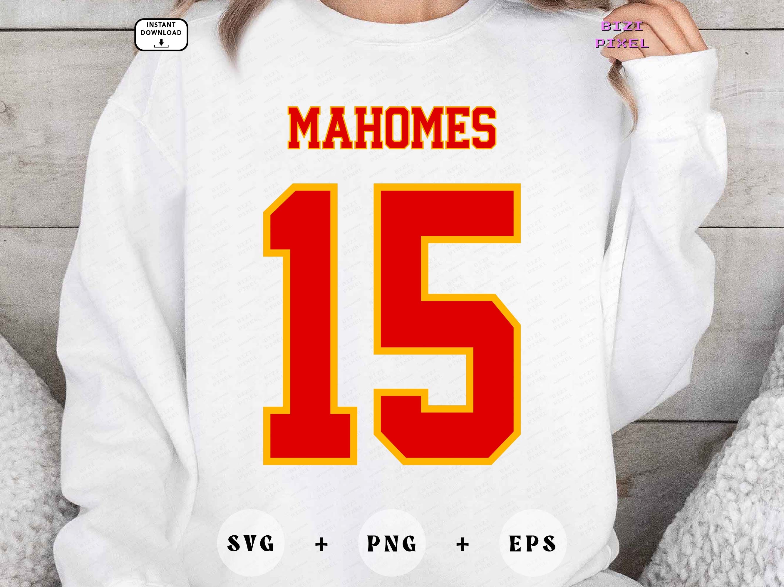 Mahomes 15 Svg, Mahomes 15 Png, Mahomes Svg, Mahomes Png, Football, Red ...