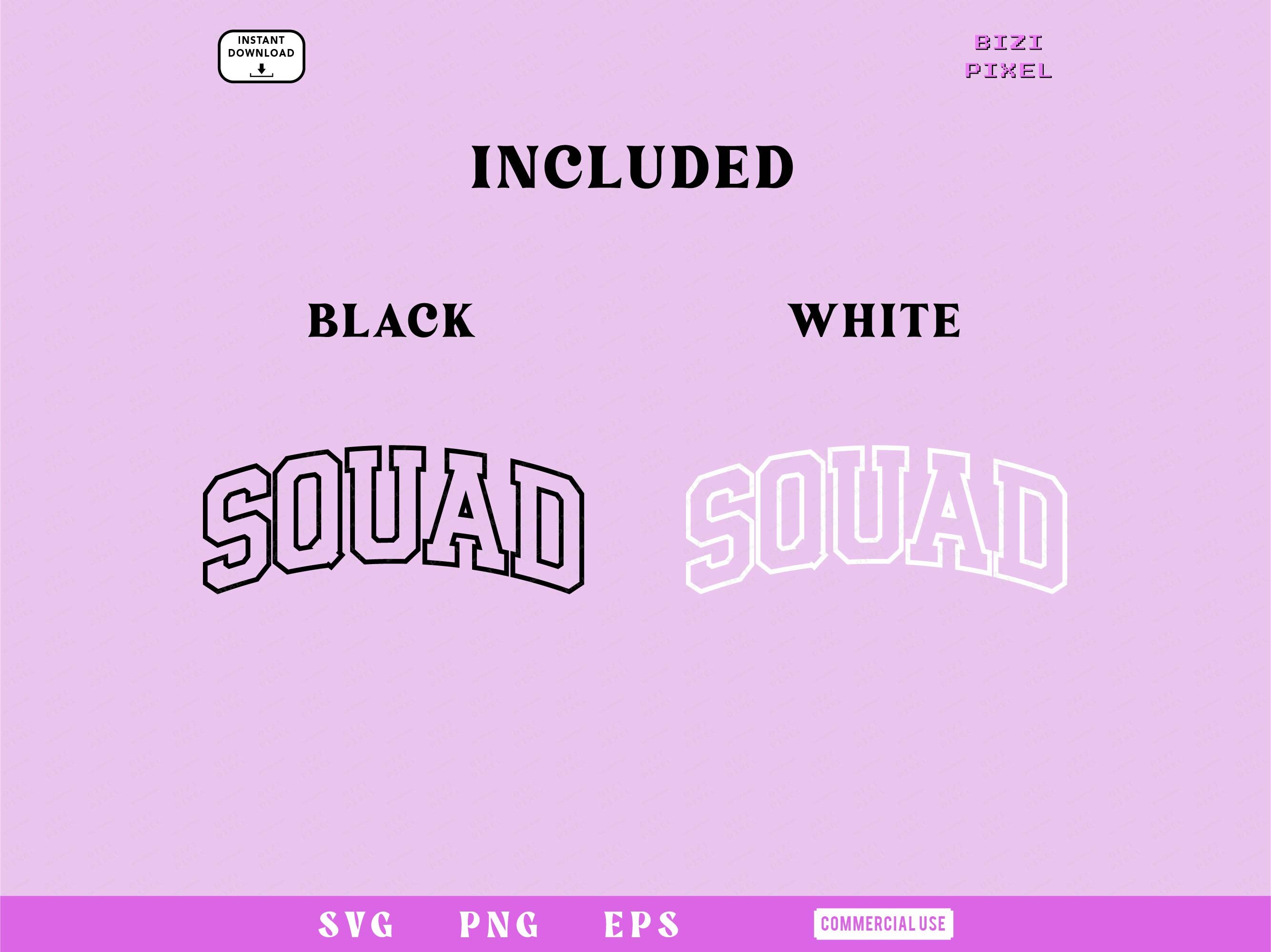 Squad Svg, Squad Png, Squad Outline, Squad Varsity, Squad College ...
