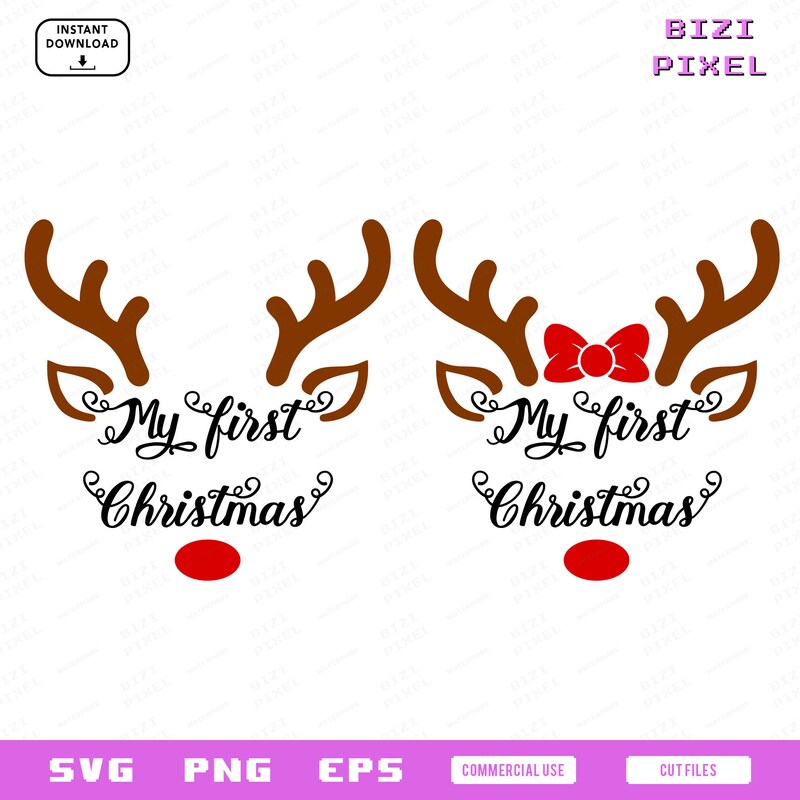 Girls First Christmas Svg - Etsy