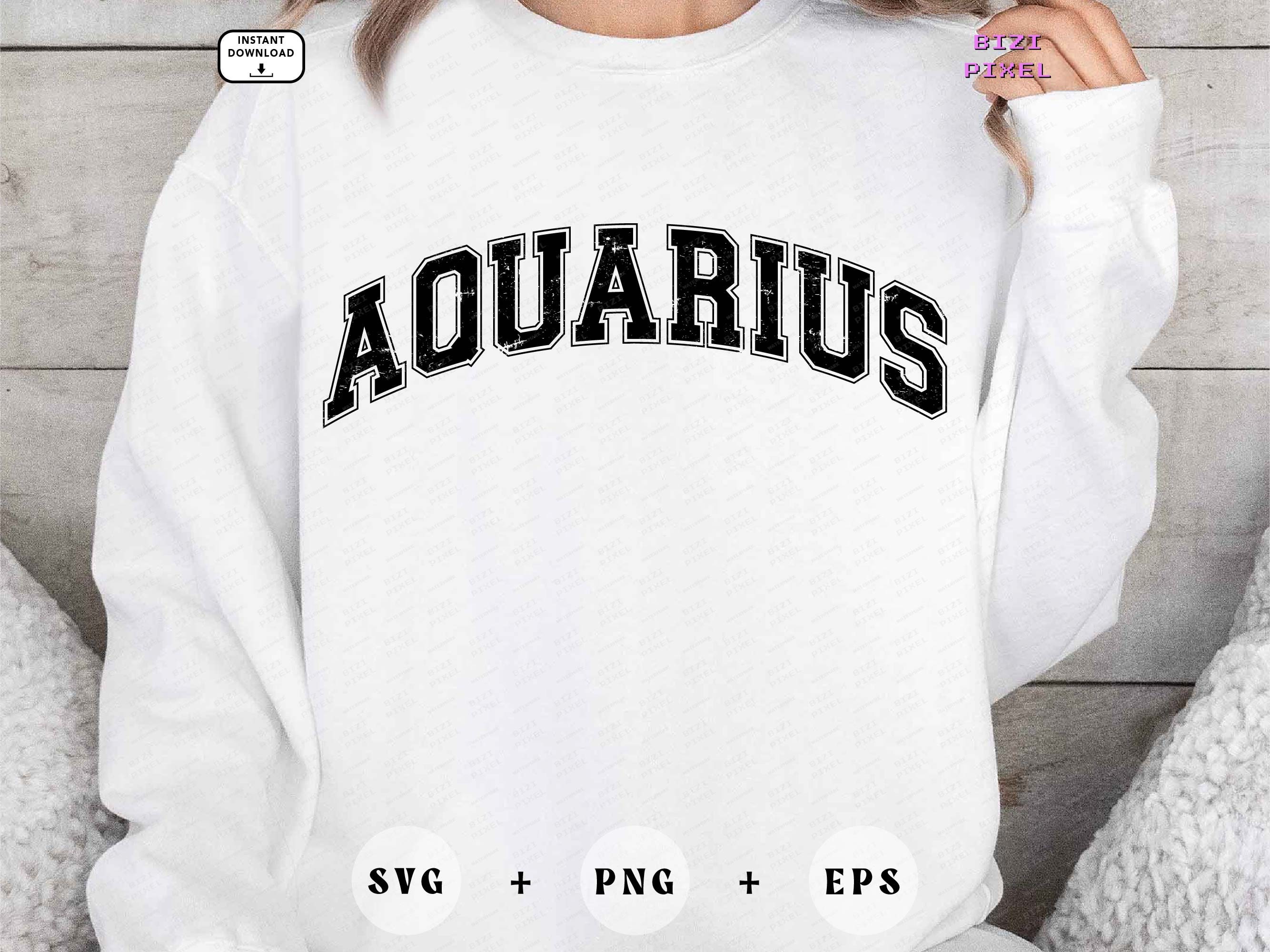 Aquarius Svg, Aquarius Png, Aquarius Varsity, Zodiac Varsity, Horoscope ...