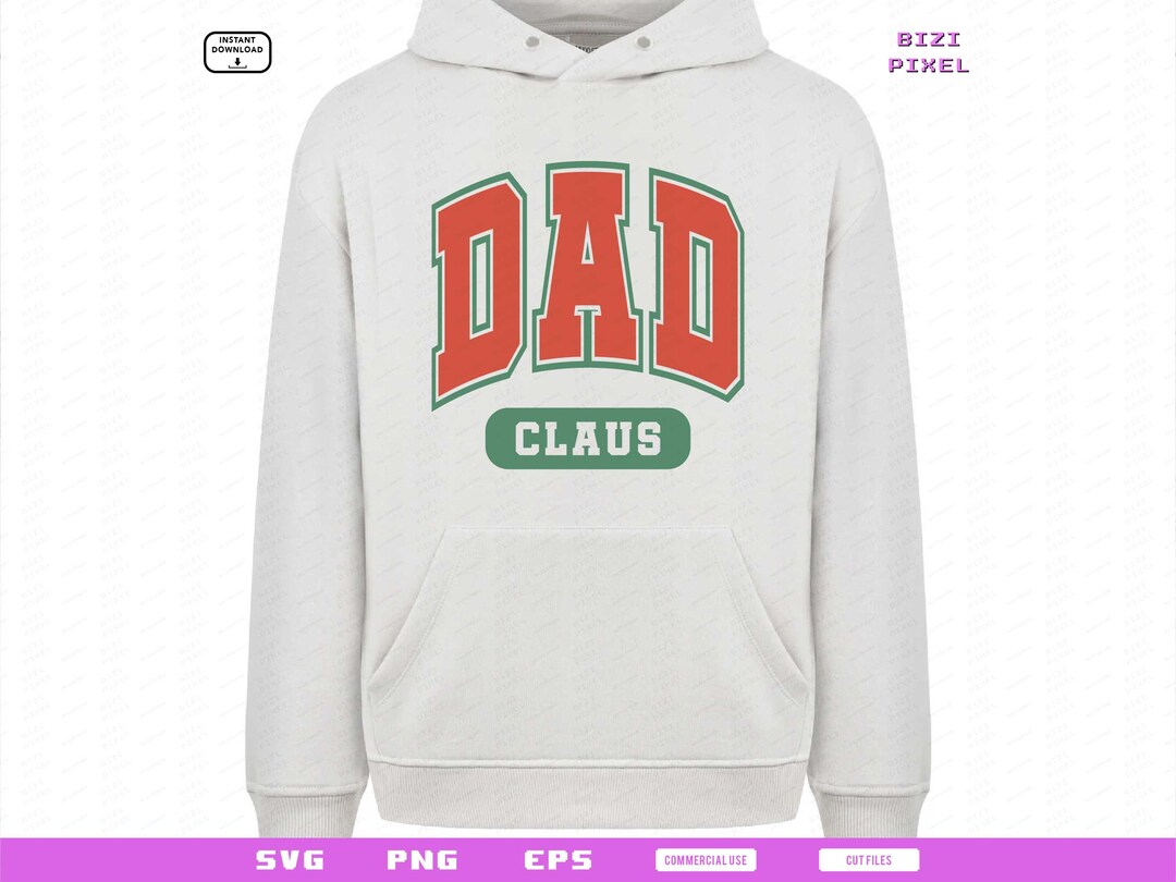 Dad Claus Varsity Svg Dad Claus Varsity Png Dad Claus - Etsy