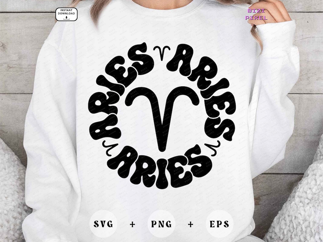 Aries Svg, Aries Png, Aries Retro, Zodiac Retro, Horoscope Aries, Zodiac Circle, Aries Circle ...