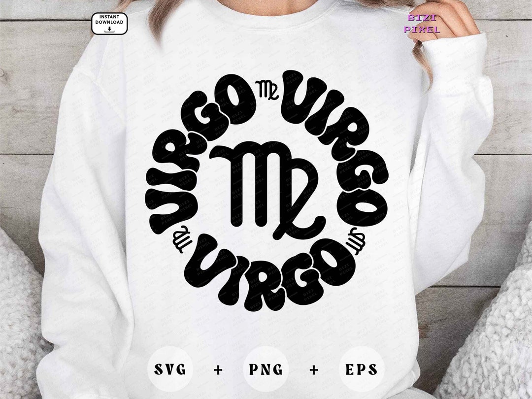 Virgo Svg, Virgo Png, Virgo Retro, Zodiac Retro, Horoscope Virgo ...