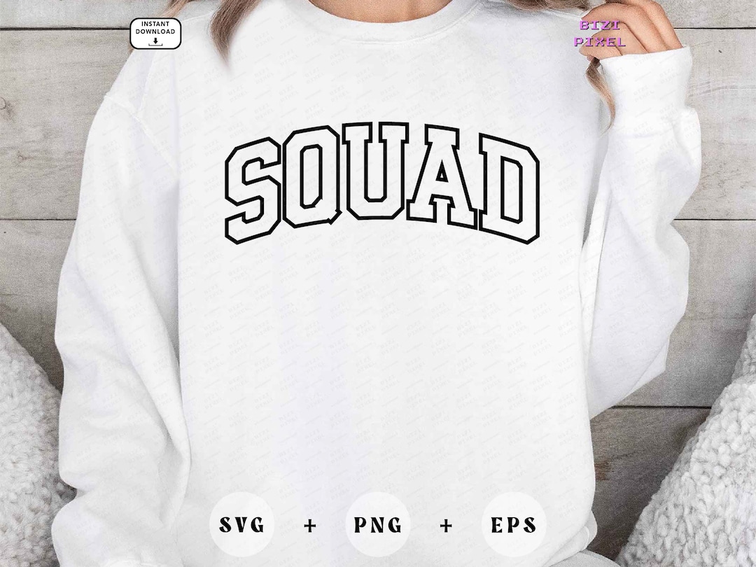 Squad Svg, Squad Png, Squad Outline, Squad Varsity, Squad College ...