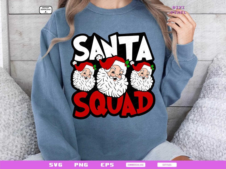 Santa Squad Svg, Santa Squad Png, Squad Santa Claus, Santa Claus Svg ...