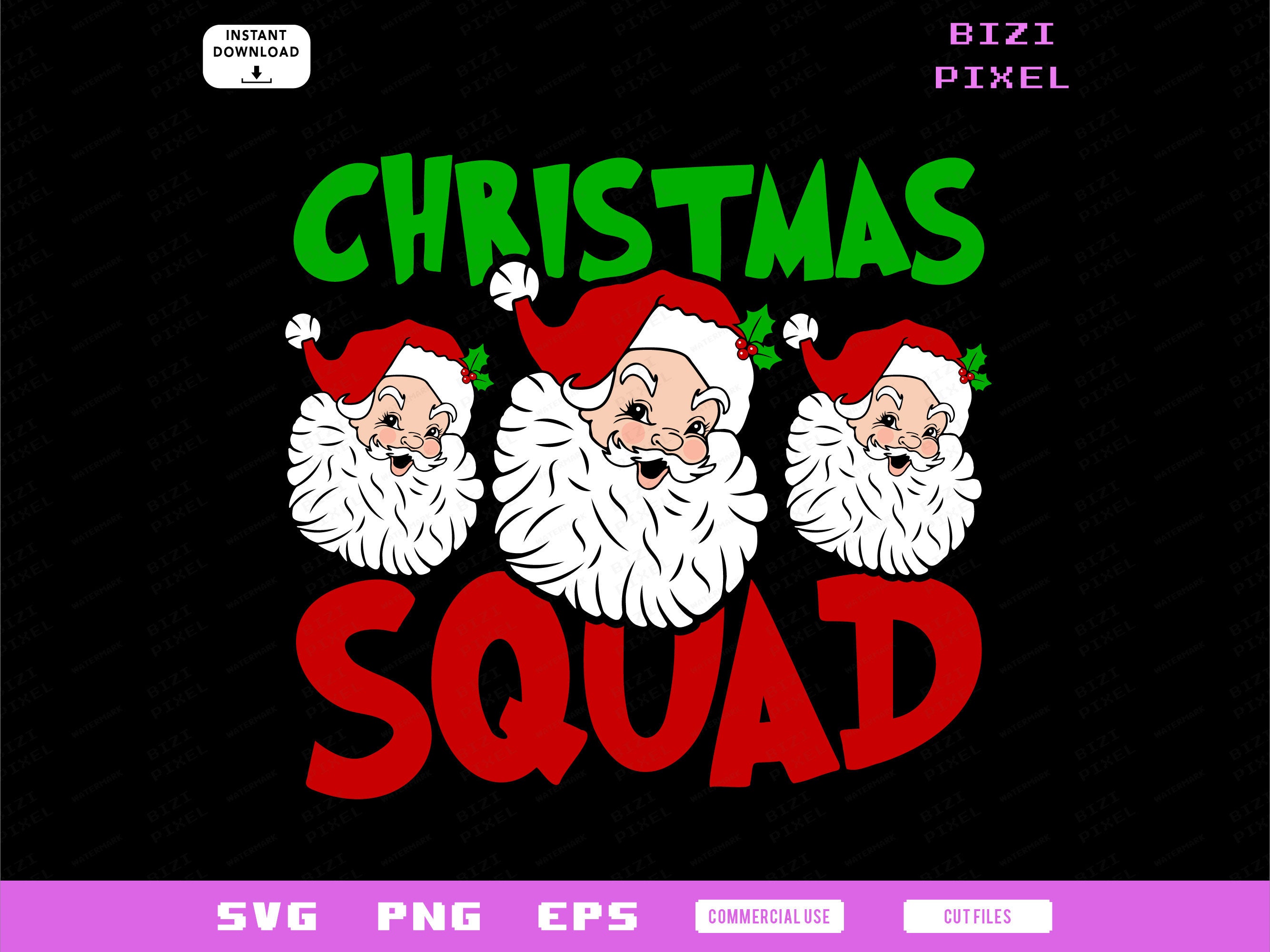 Christmas Squad Svg, Christmas Squad Png, Christmas Squad Santa Claus ...