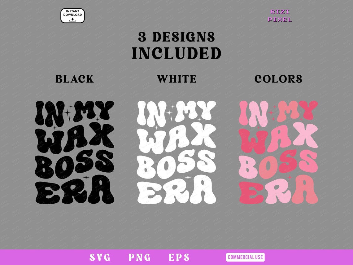 In My Wax Boss Era SVG PNG EPS - Retro Wave Design (digital Download ...