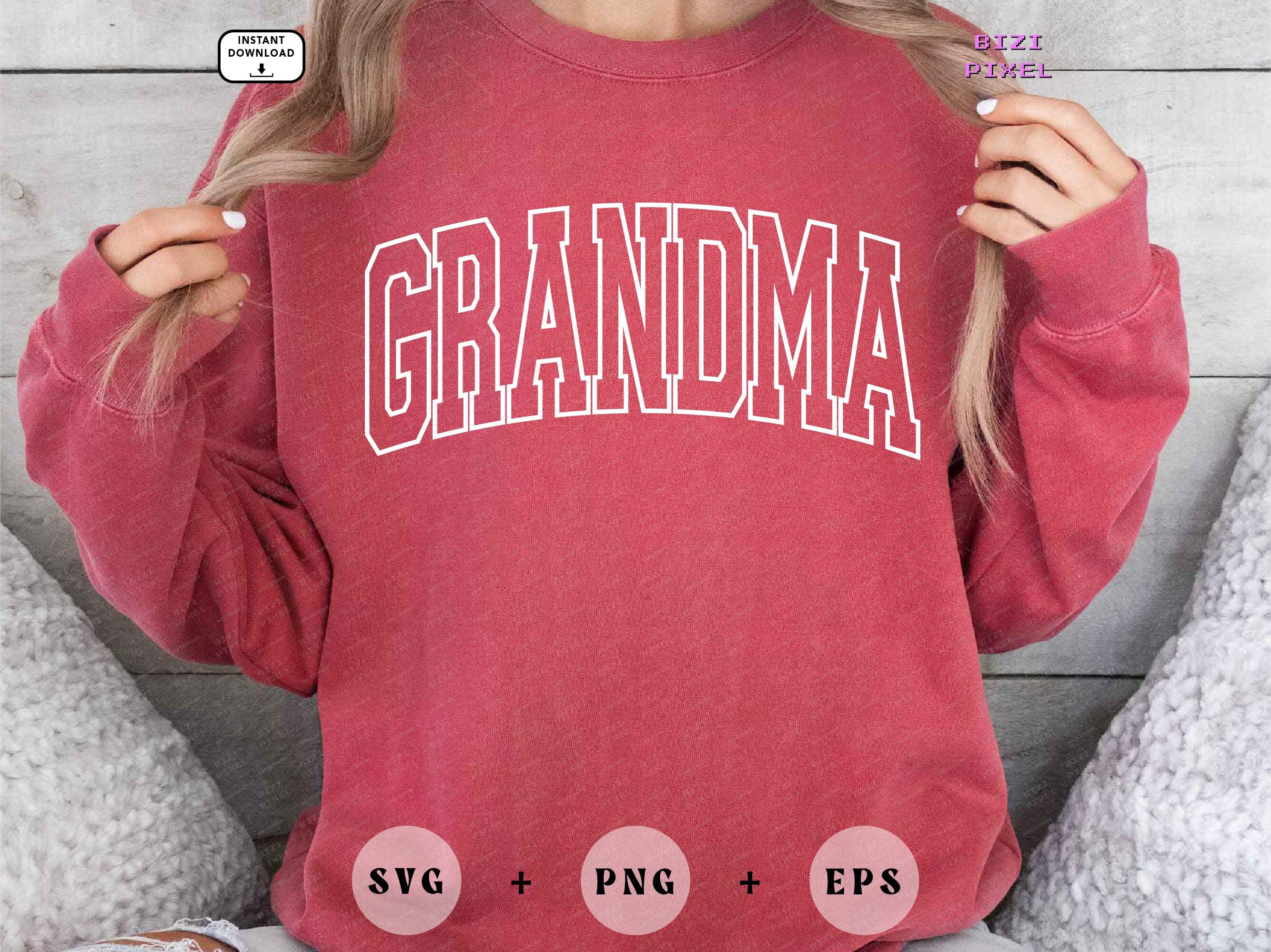 Grandma Svg, Grandma Png, Grandma Outline, Grandma Varsity, Grandma ...