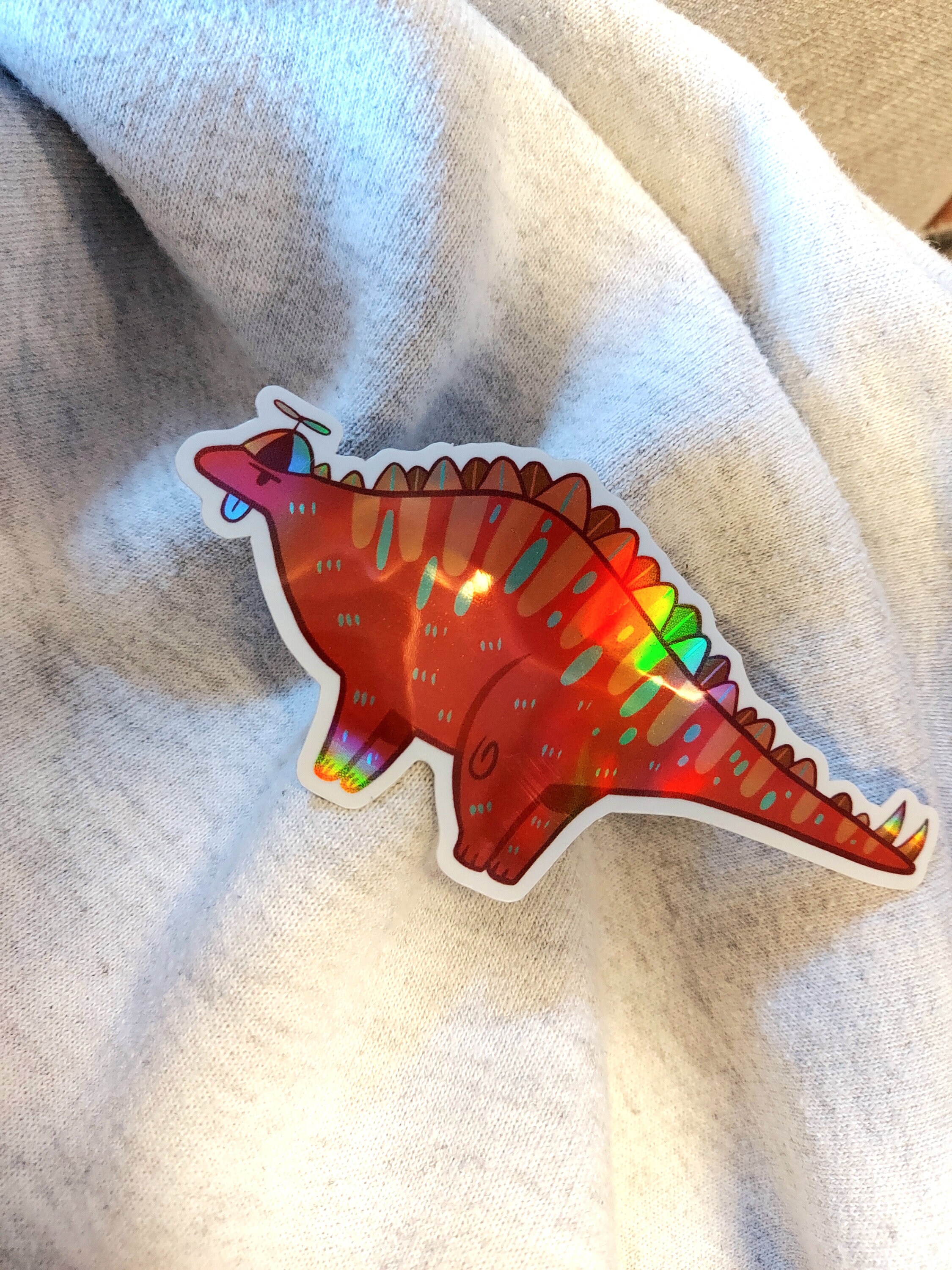 Holographic Stegosaurus Sticker - Etsy