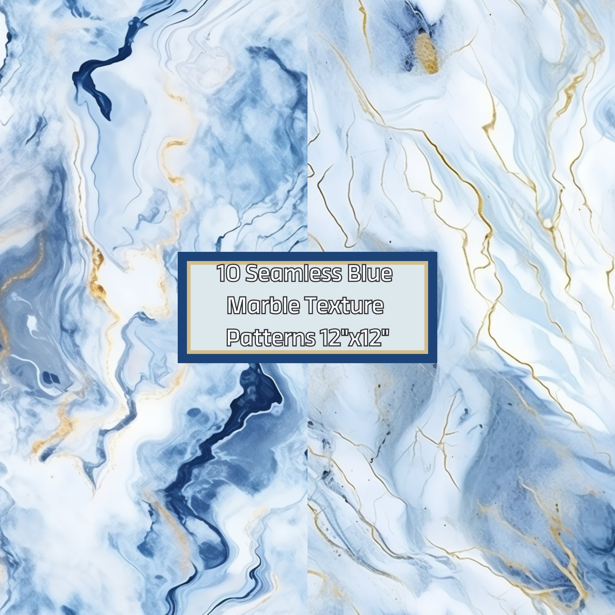 10 Seamless Blue Marble Texture Patterns Marble Textures - Etsy