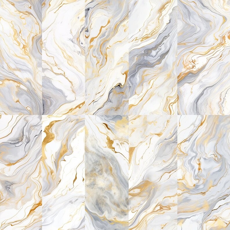50 Seamless Marble Texture Patterns Bundle 5 Colors Marble - Etsy