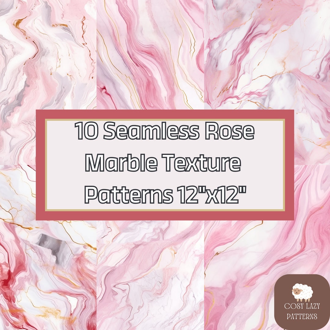 10 Seamless Rose Marble Texture Patterns - Marble Textures, Digital ...