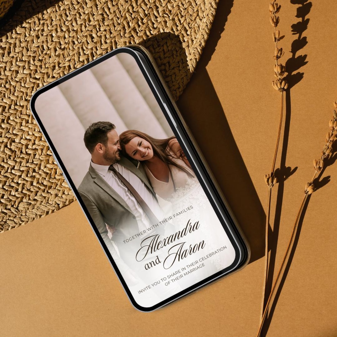 Modern Save the Date Video Invitation Template, Video Wedding ...