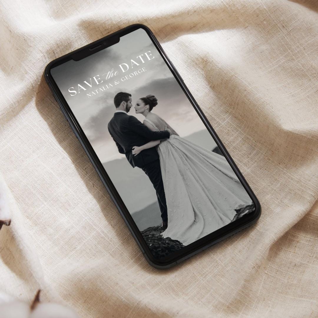 Wedding Video Invitation Save the Date Photo, Wedding Invite Animated ...