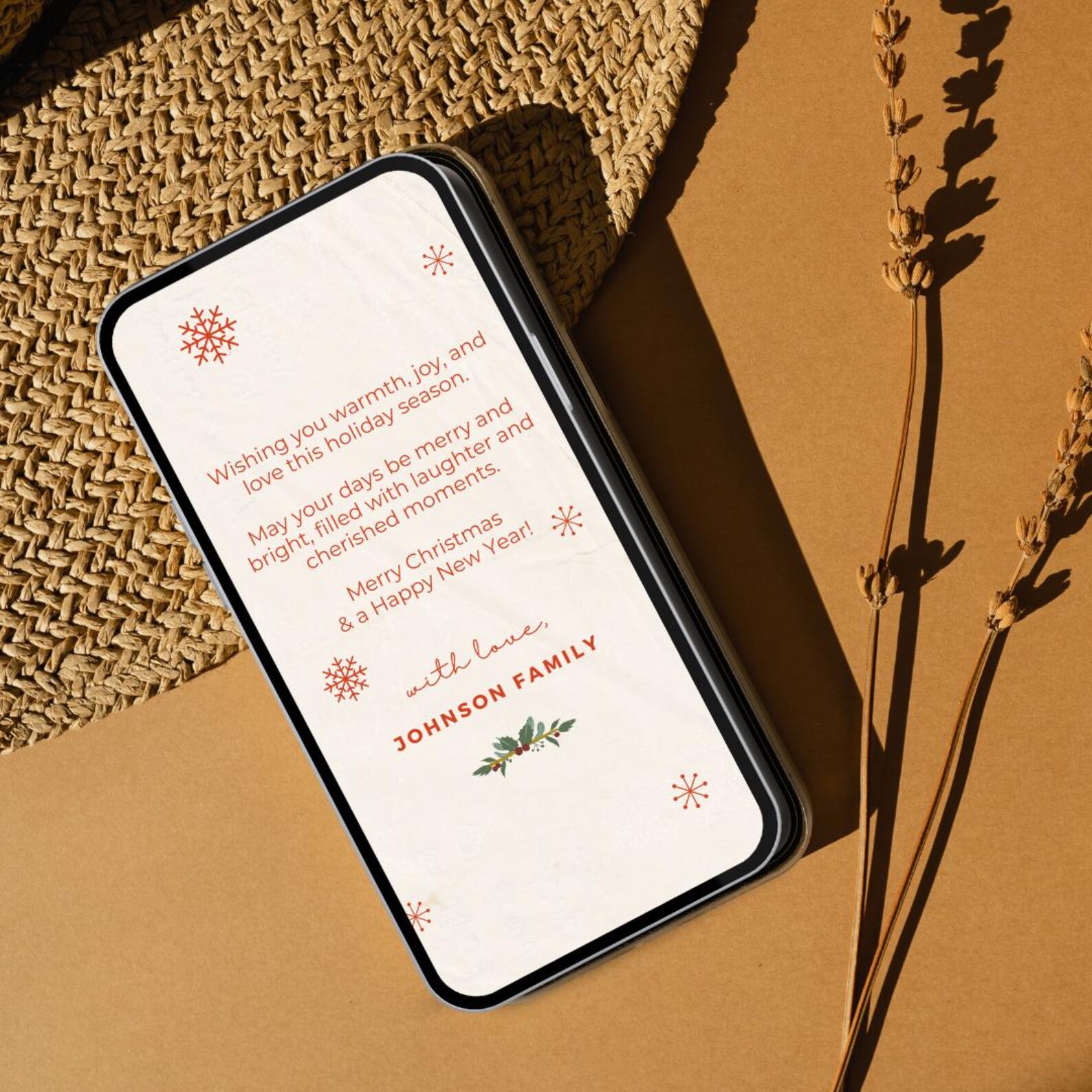 Animated Christmas Photo Card Template, Editable Merry Christmas Card ...